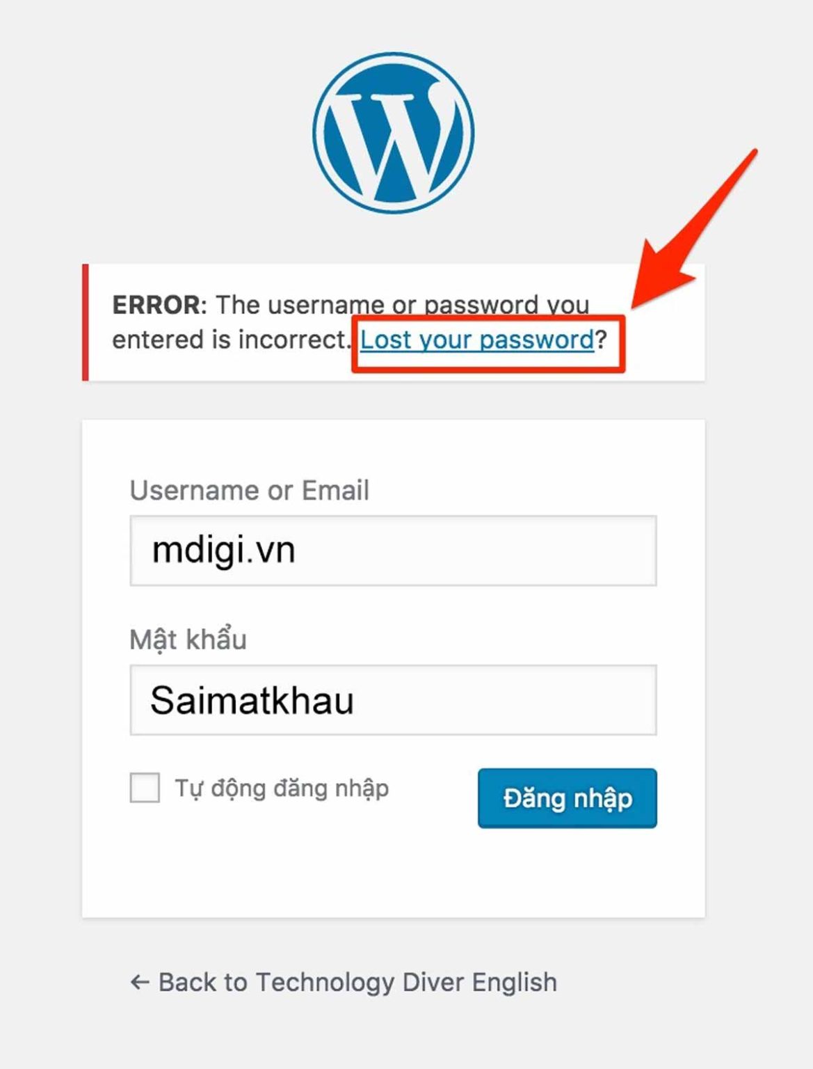 Hướng dẫn đăng nhập, đổi đường link WP Admin dễ nhất | MDIGI