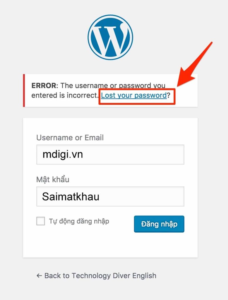 Hướng dẫn đăng nhập, đổi đường link WP Admin dễ nhất | MDIGI